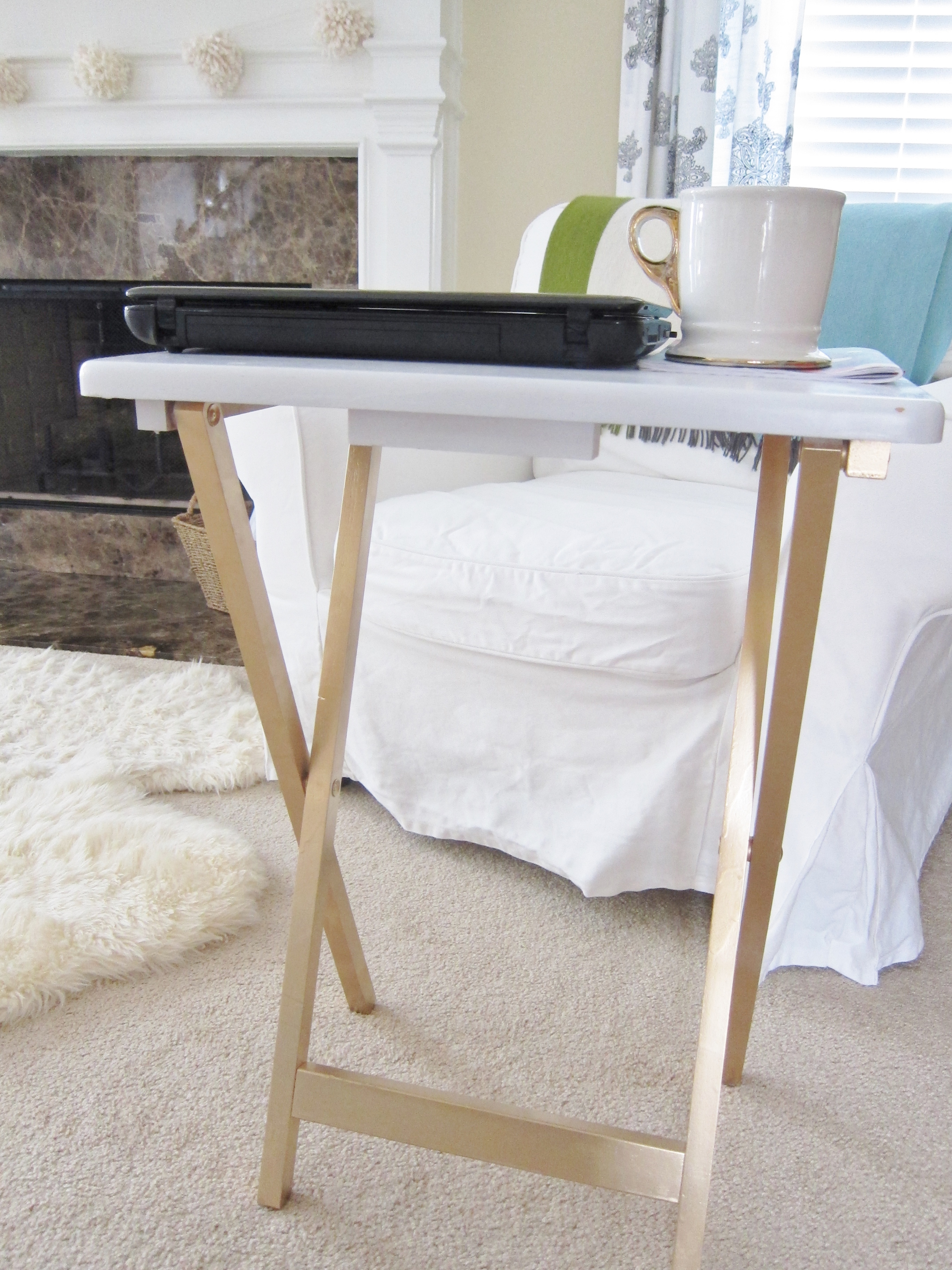 Transformation Tuesday: Folding Snack Table and Bench - Love Your Abode